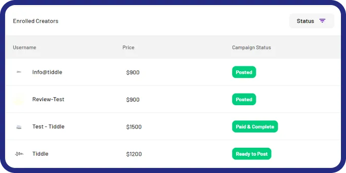 Tiddle | Viral Influencer Marketing Campaigns